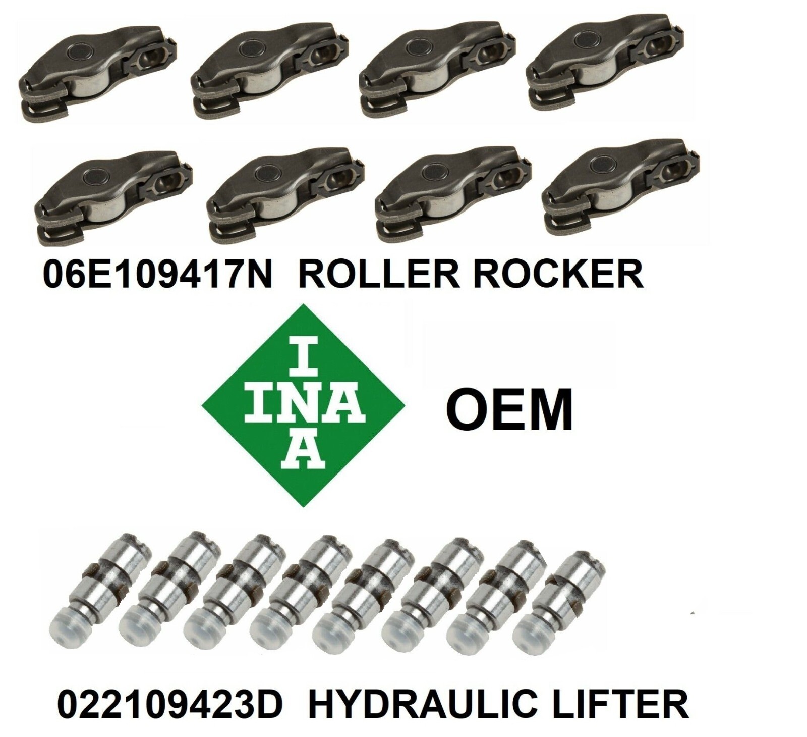 VW AUDI CAMSHAFT ROCKER ARMS LIFTERS For VW 1.8 Gen3 TFSI, 2.0T TSI ...