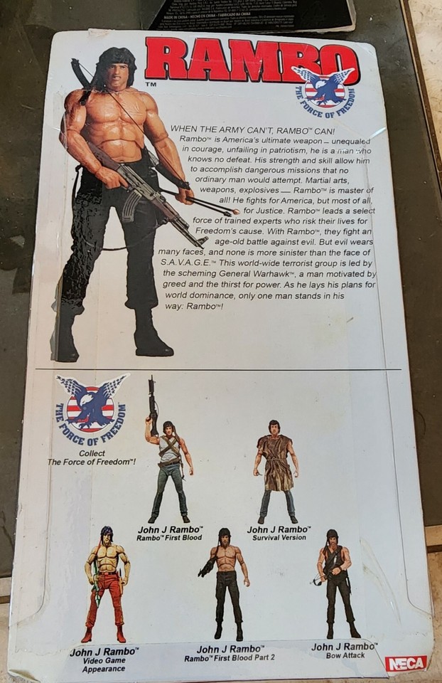 2015 SDCC EXCLUSIVE NECA: RAMBO FIGURE 7 INCH FORCE OF FREEDOM | eBay