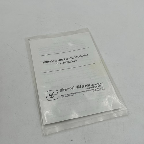 ORIGINAL DAVID CLARK MIC MUFF / MICROPHONE PROTECTOR COVER M-4 p/n ...