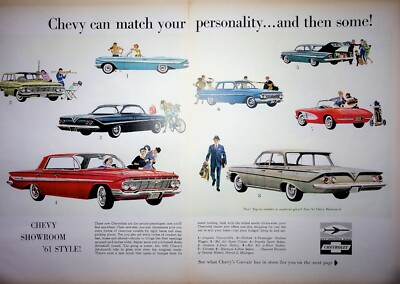 Original 1961 Vintage Chevrolet Ad: Chevy Showroom '61 Style! | eBay