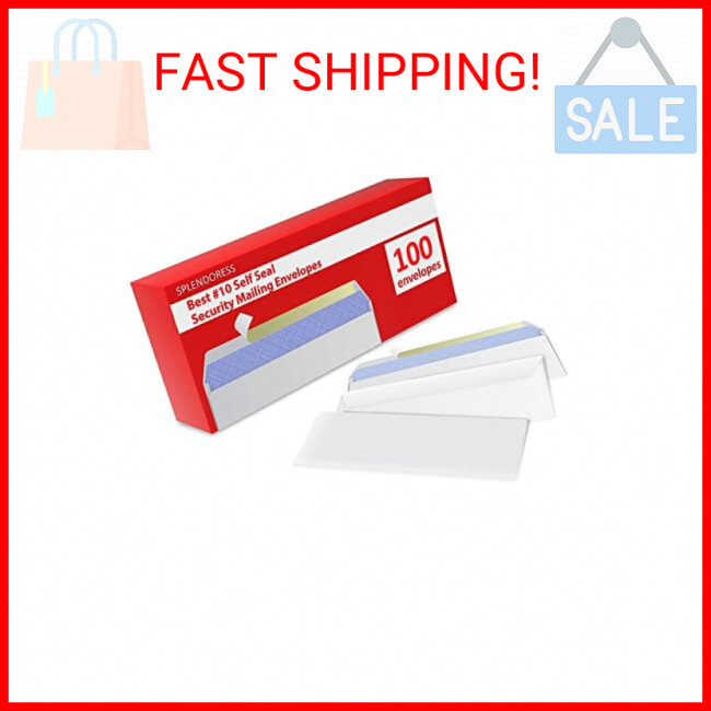 100 Mailing Envelopes, Self Seal Letter Size, Number #10 White ...