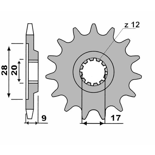 2064M Pignon PBR 11 Dents Pas 428 Hm-Honda Cre 50 RR Derapage | eBay
