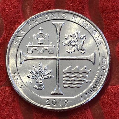 2019 "P” Quarter Texas San Antonio Missions BU from Philadelphia Mint ...