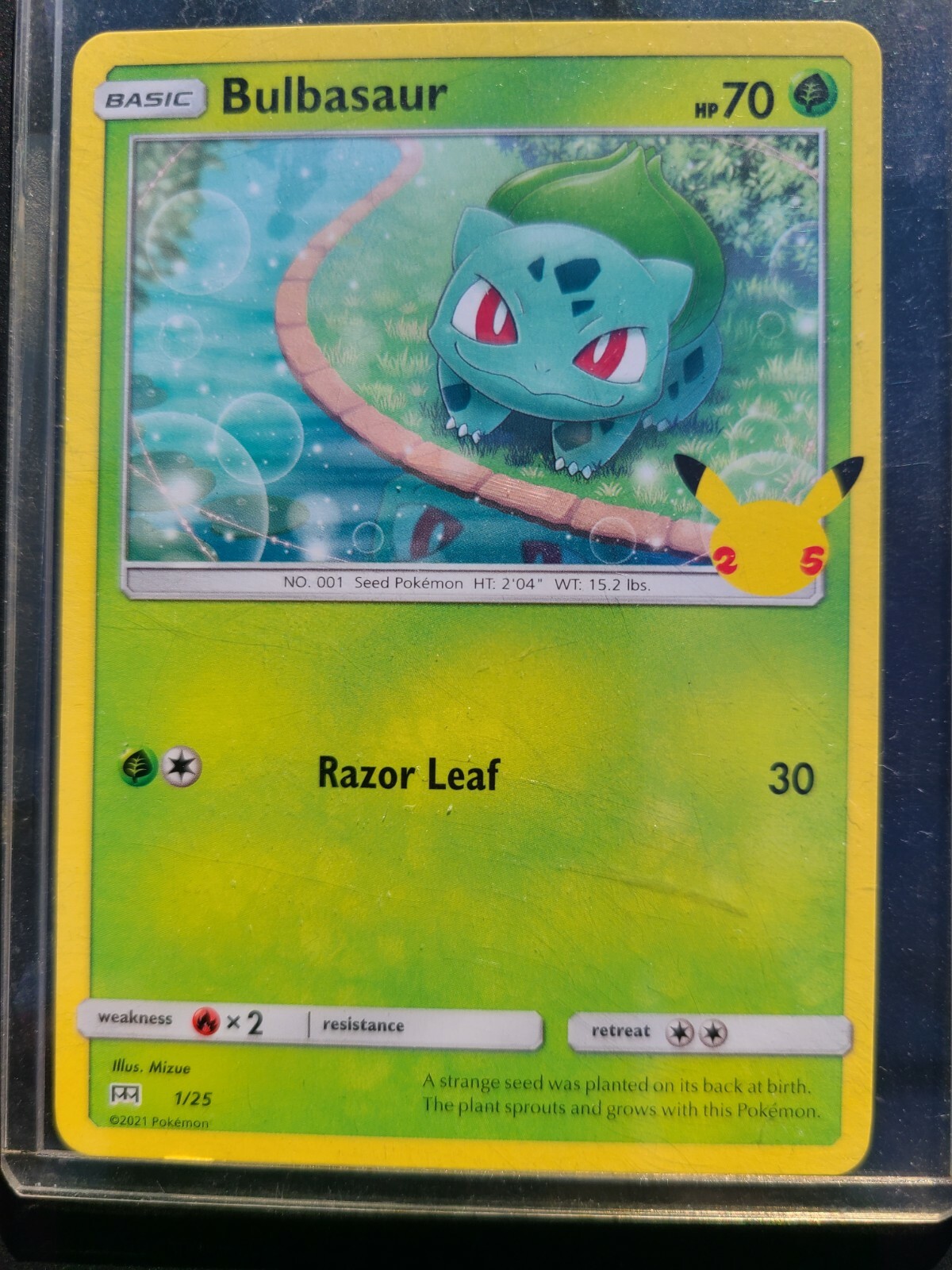 Bulbasaur mcdonalds promo 25th anniversary hologram card | eBay