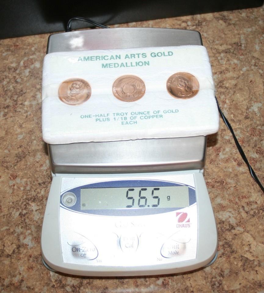 1980 1/2 oz MARIAN ANDERSON AMERICAN ARTS GOLD MEDALLION 3 COINS SET 1/ ...