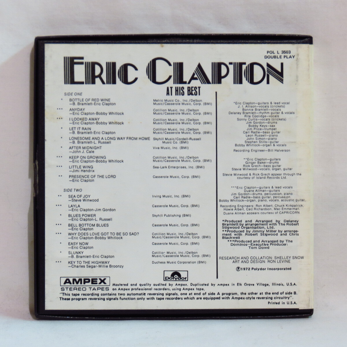 ERIC CLAPTON – At His Best 1972 R2R Double Play tape 7 ½ ips EX/NM | eBay