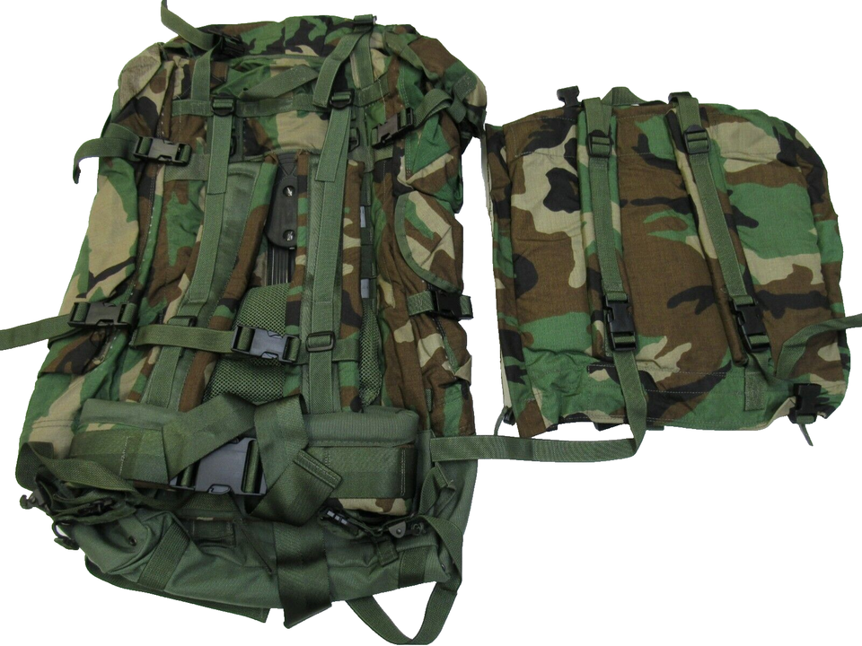 US Military CFP 90 Backpack Rucksack Woodland Camo Combat Patrol Pack ...
