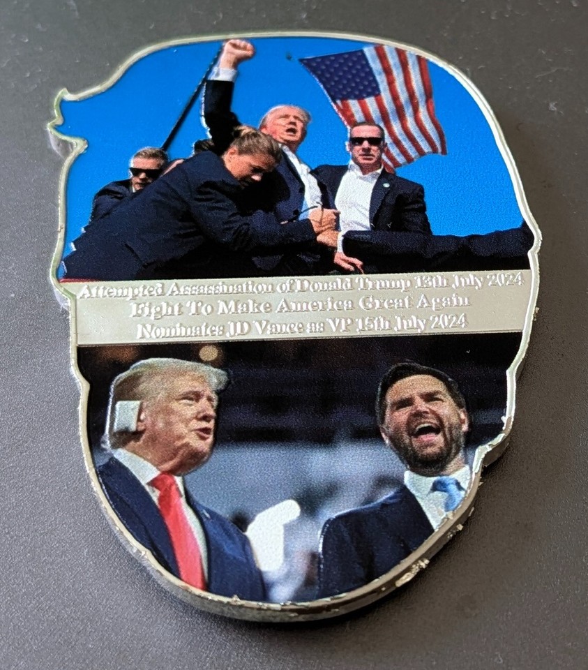 Donald Trump Attempted Assassination Gold Silver Coin MAGA 2024 Stars ...