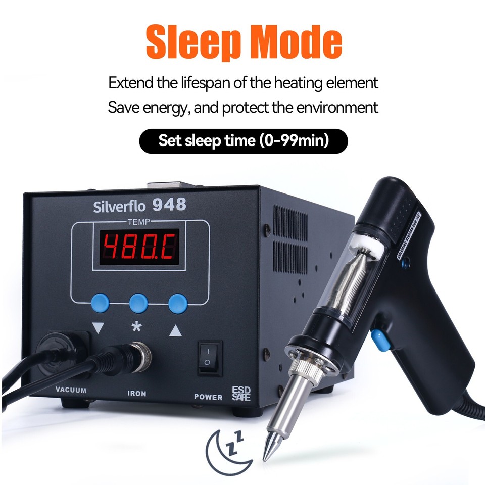 Desoldering Station Vacuum Soldering Iron Suction Tin Gun 90W Solder ...