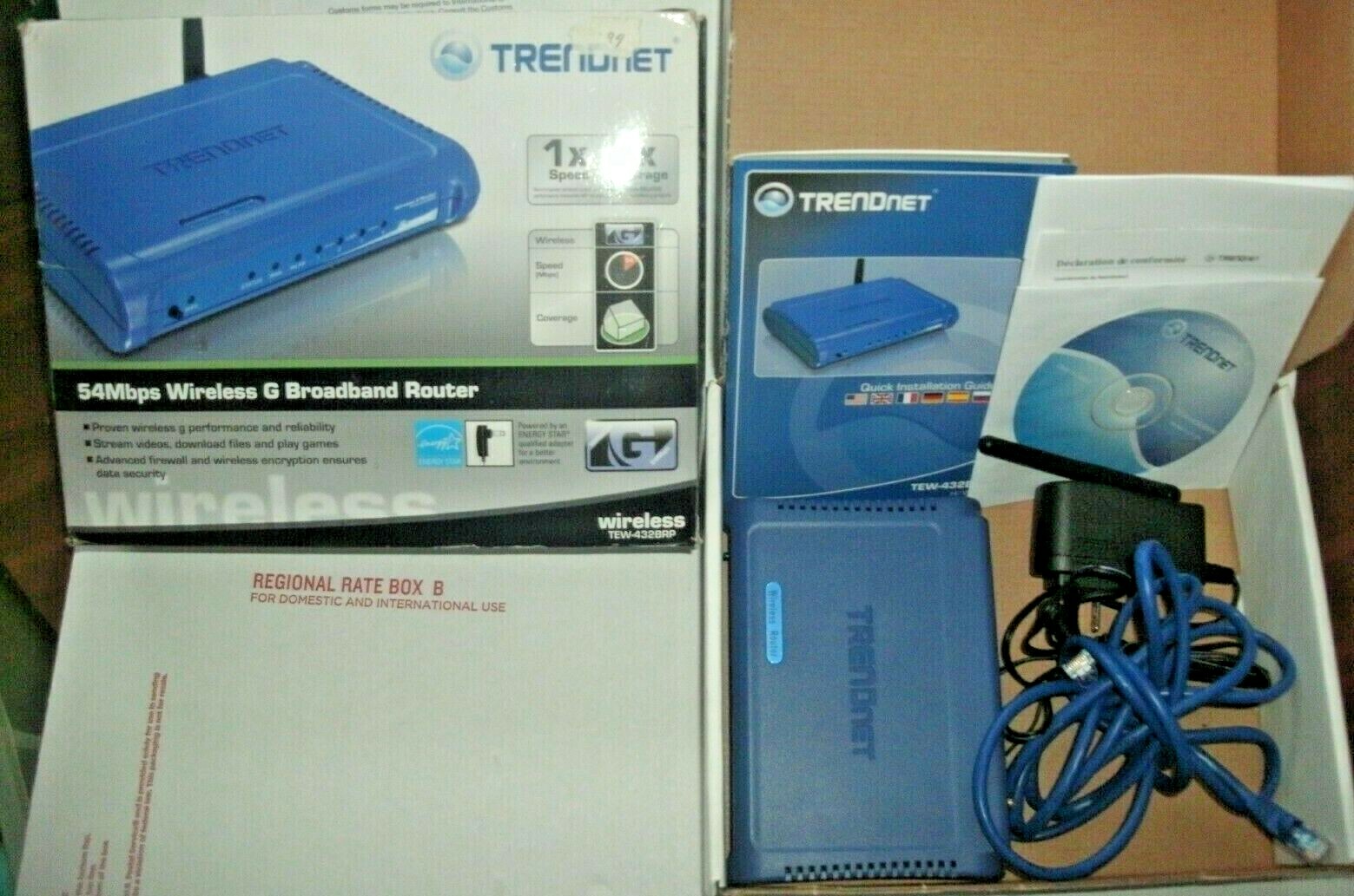 TRENDnet Model TEW-452BRP 108 Mbps 4-Port 10/100 Wireless G Router ...