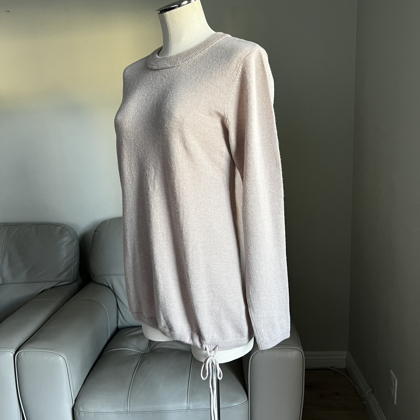 H&M MAMA Pure Cashmere Powder Pink Sweater Sz M - Gem