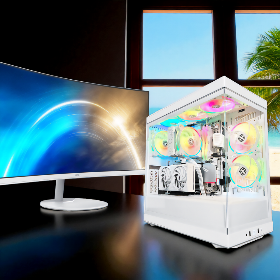 Y40 Snow White Ghost (AMD Ryzen 7 9700X, RTX 5080, 2TB SSD, 32GB RAM ...