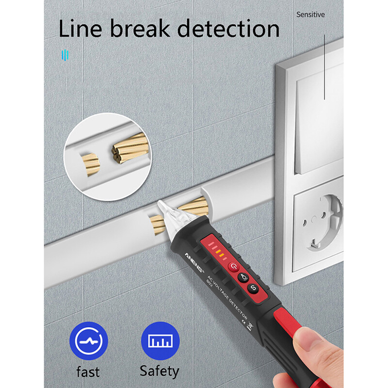 Digital AC/DC Voltage Detectors Smart Non-Contact Tester Pen Current ...