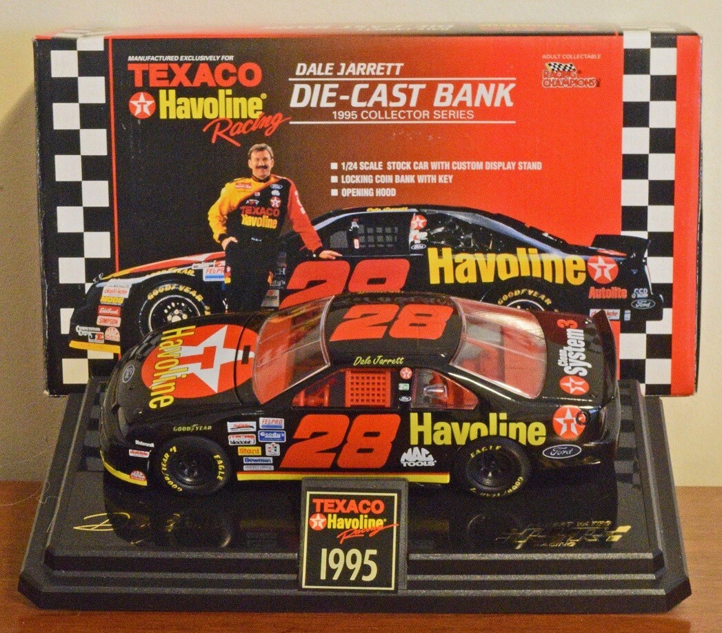 Dale Jarrett, Vintage 1995 1/24 #28 Texaco Havoline C/W Bank by Racing ...