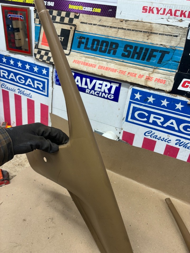 1987-1991 Ford F150 F250 F350 BRONCO BROWN TAN KICK PANEL SET DECENT 87 ...