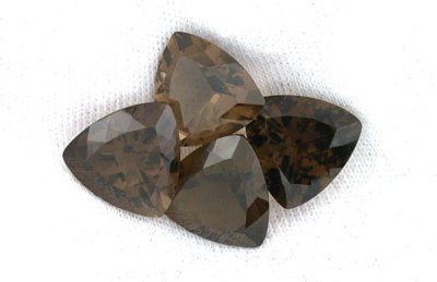 ONE 12mm Trillion Trilliant Triangle Natural Rich Smoky Quartz Gemstone ...