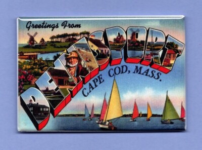 DENNISPORT CAPE COD MASS *2X3 FRIDGE MAGNET* LARGE LETTER POSTCARD ...