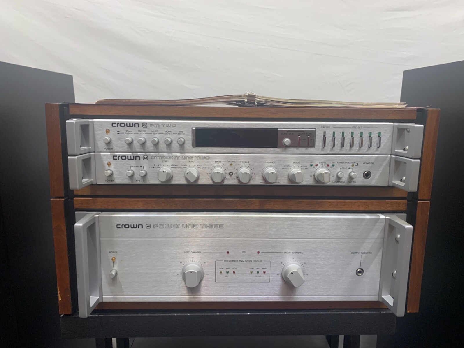 ⭐️ Crown Power Line 3 Amp, Straight Line 2 Preamp, FM 2 Tuner | eBay