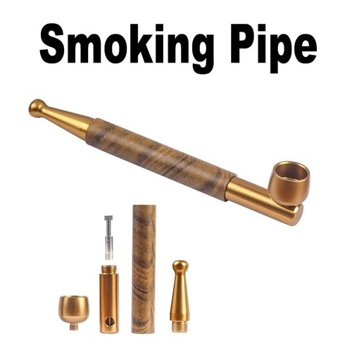 Portable Copper Pipe Tobacco Dry Cigarette Filter Smoking Pipes Gift ...