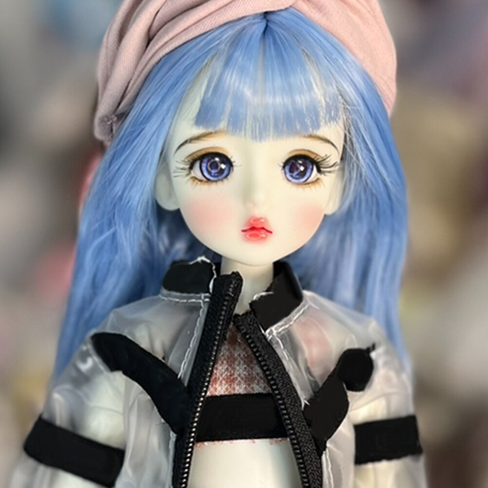 Pretty Blue Hair BJD Doll 1/6 SD Dolls Cute Doll DIY Toys with Outfits ...