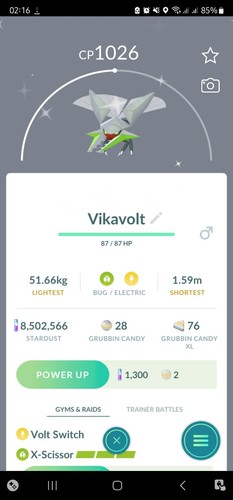 Shiny Vikavolt ( Grubbin Evolution ) Pokemon Trade Go | eBay