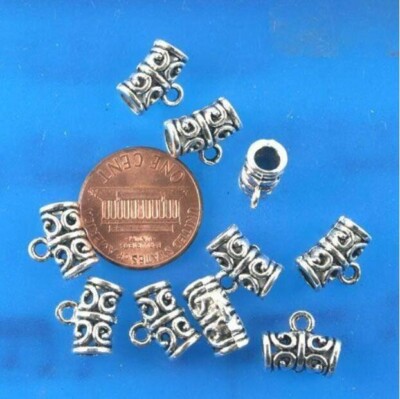 20pcs antiqued silver pattern pendant /bail G1454 | eBay