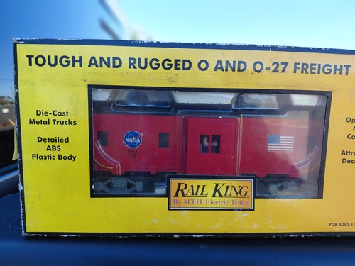 MTH RailKing 30-7735 NASA Bay Window Caboose NALX C13 Red O Gauge | eBay