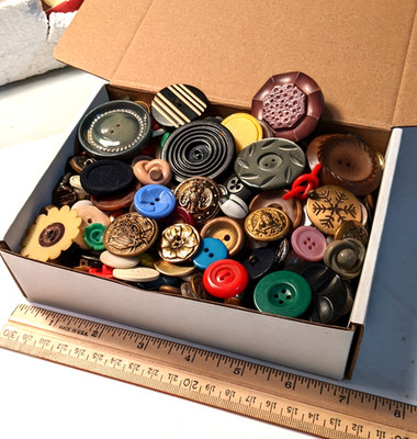 Box o' Buttons! Button Tin Rescues. Mixed Lot. What You See Is What You ...