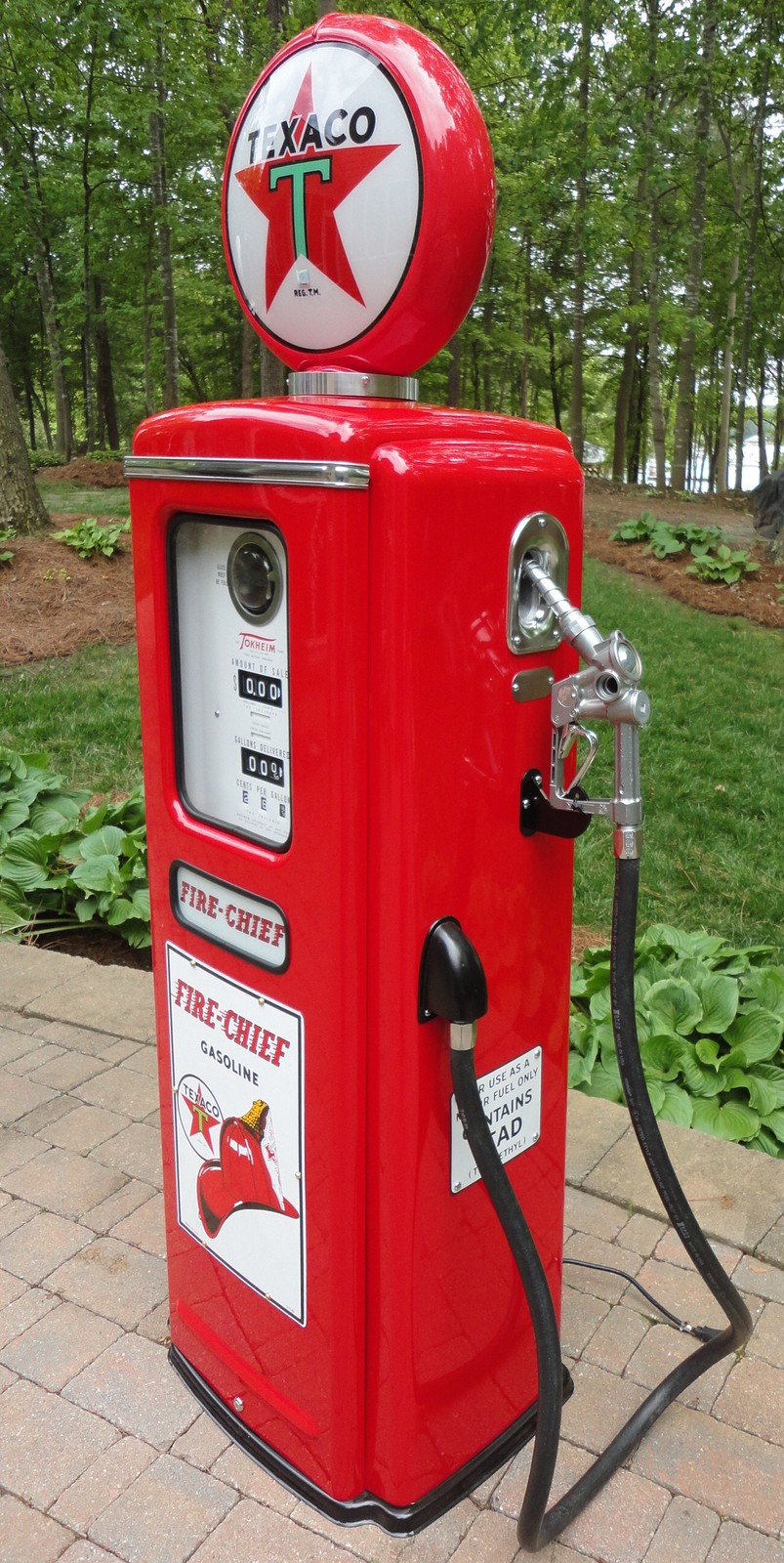 TEXACO FIRE CHIEF MODEL 39 TOKHEIM FULL SIZE GAS PUMP-VINTAGE AUTHENTIC ...