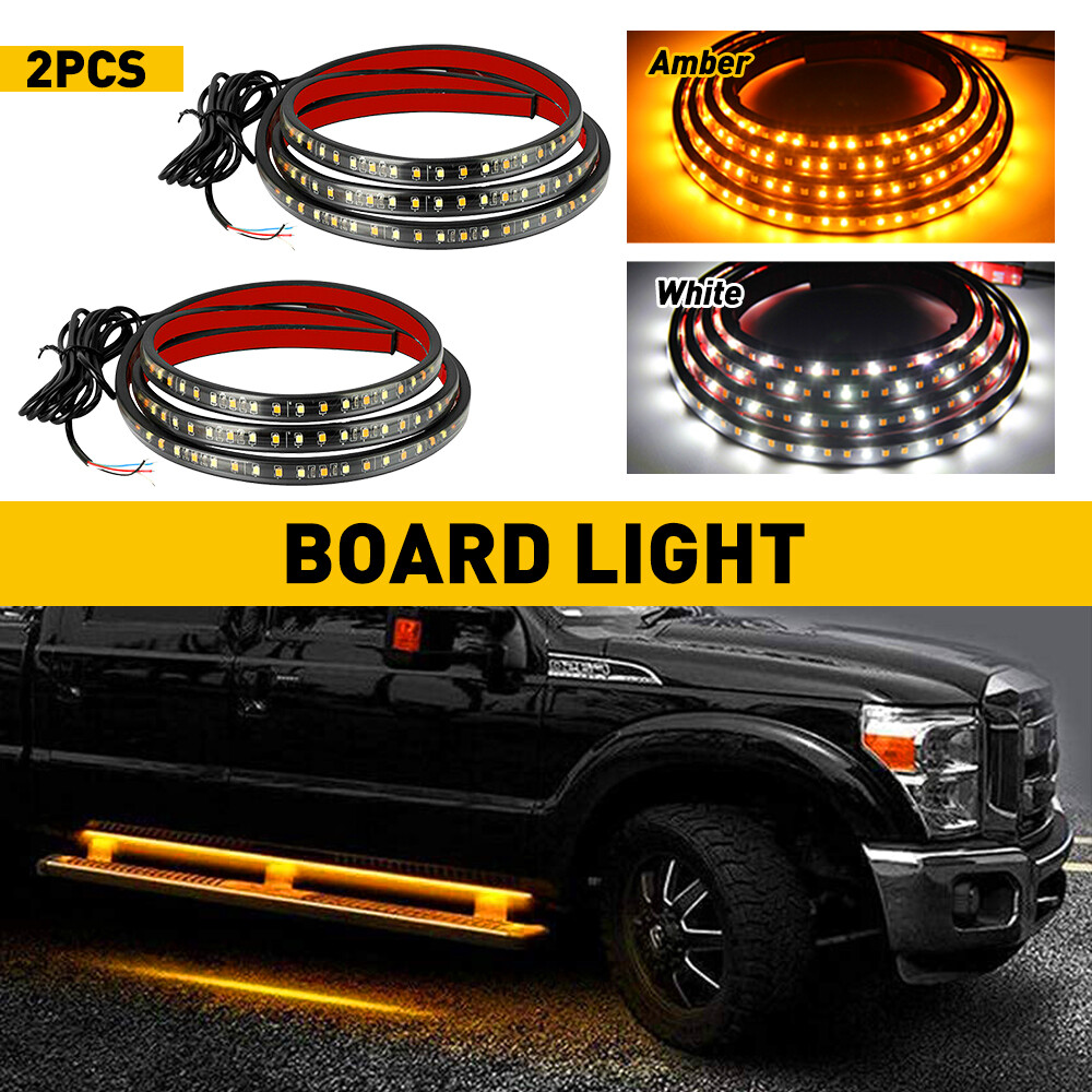 Amber Running Board Lights 2X Waterproof 24" Running Board Side Step