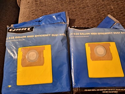 Hart 6-16 Gallon High Efficiency Vacuum Dust Bags Shop-Vac ( LOT OF 2 ...
