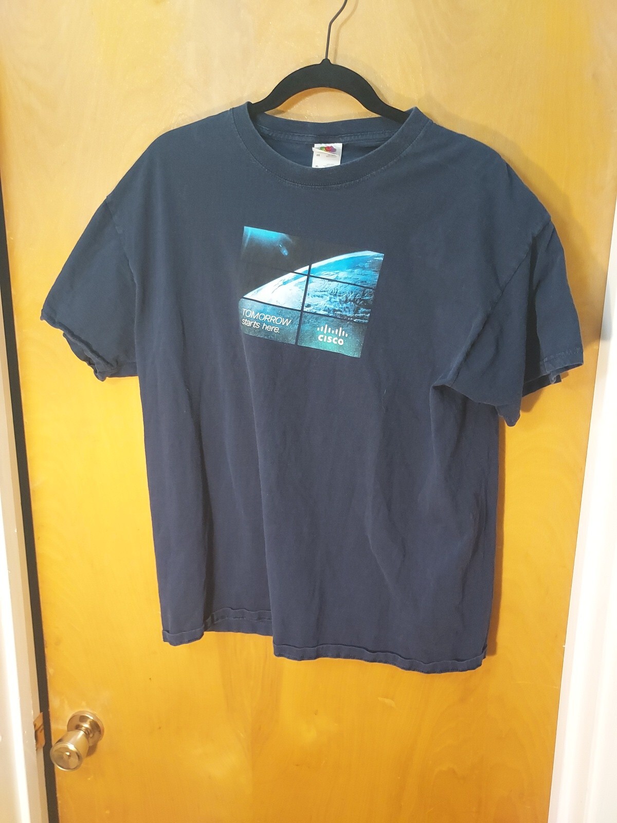 CISCO logo TEE SHIRT Dark Blue XL FRUIT OF THE LOOM brand Tomorrow ...