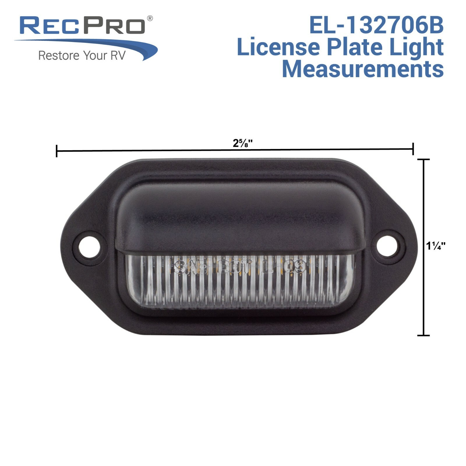 LED License Plate Light Interior Step Lamp Black Trailer RV Truck DOT ...