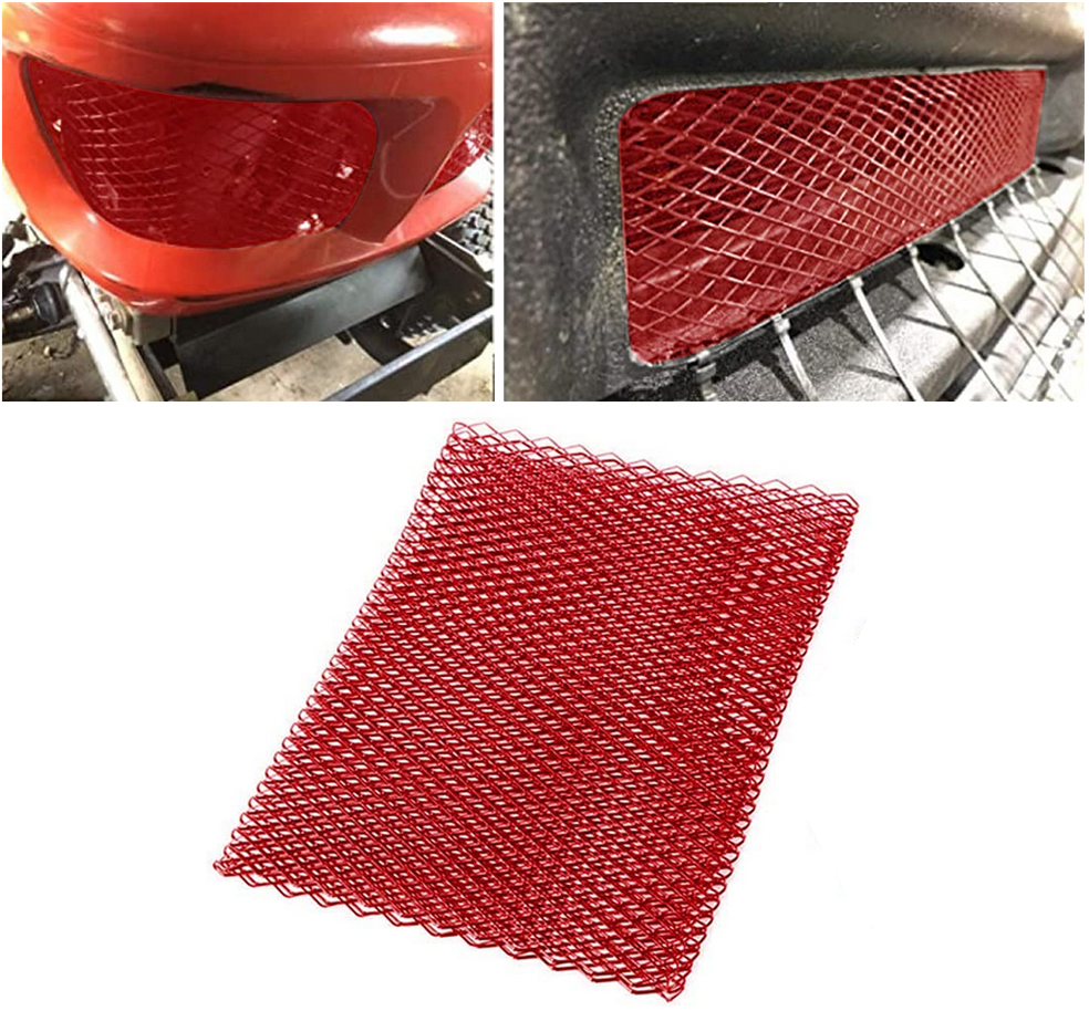 Car Grille Mesh Body Insert Bumper Universal Front Grill Mesh Sheet Red ...