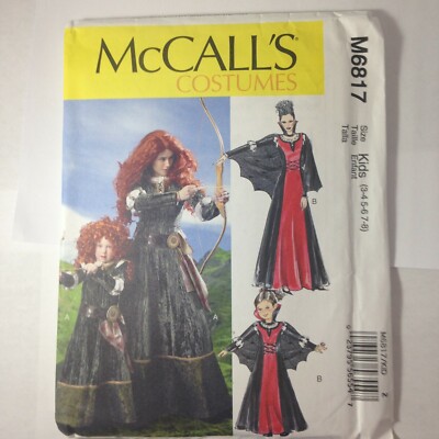 PATTERN to Sew Merida costume McCall's 6817 Kids 3-8 Brave Vampire ...