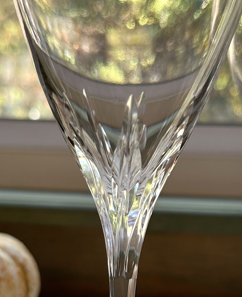 Lenox "Firelight Clear" Blown/Cut Crystal Water Goblets 8 5/8" Set of 6 ...
