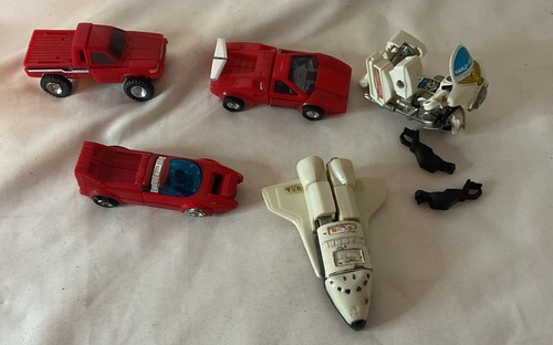 80's Transformers G1 Gobots Lot of 5 Figures Police Cycle Space Shuttle ...