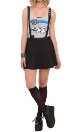Royal Bones Hot Topic Size 3XL Black Suspenders Mini skirt grunge Punk ...