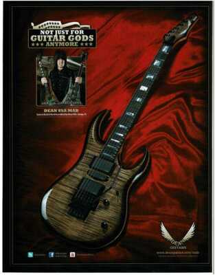 2011 DEAN USA MAB Electric Guitar MICHAEL ANGELO BATIO magazine ad | eBay