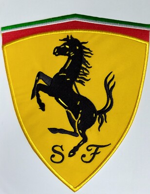 Large Ferrari Quality Patch Est. 9" Iron On Sew On Embroidery Patch ...