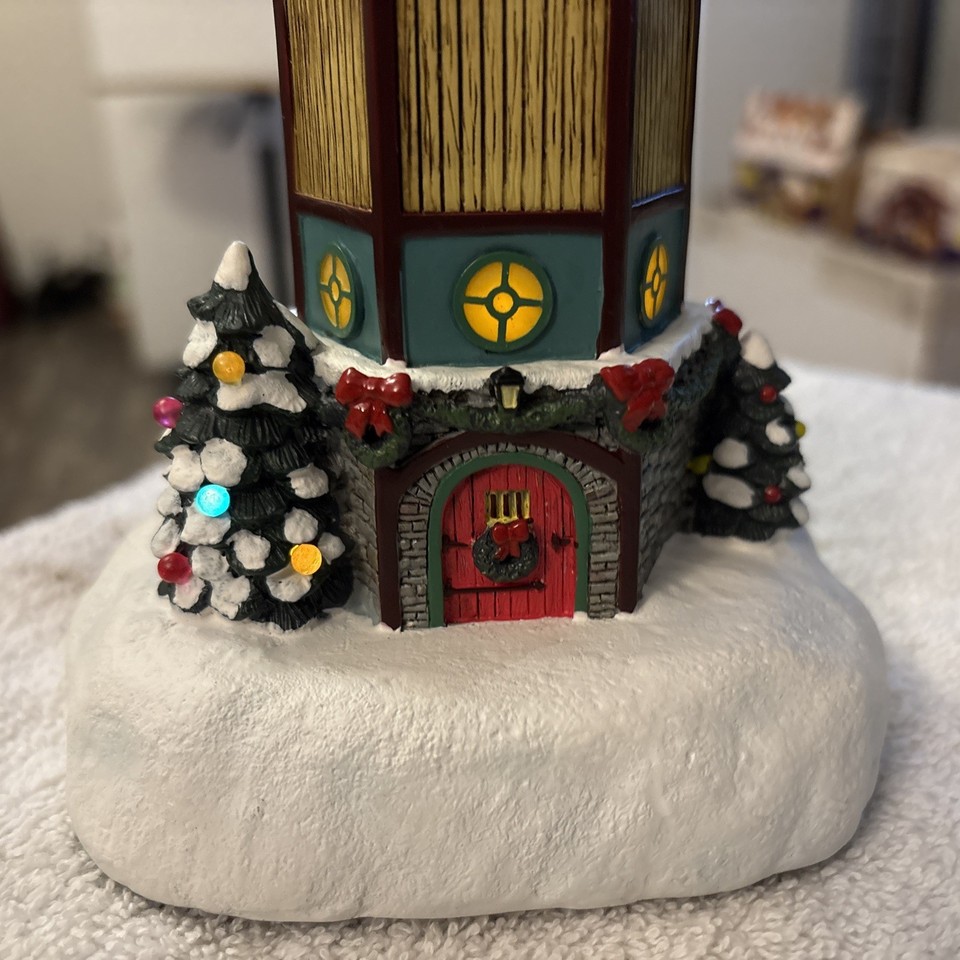 HAWTHORNE VILLAGE Observation Tower Holiday Railroad Works Lights Up | eBay
