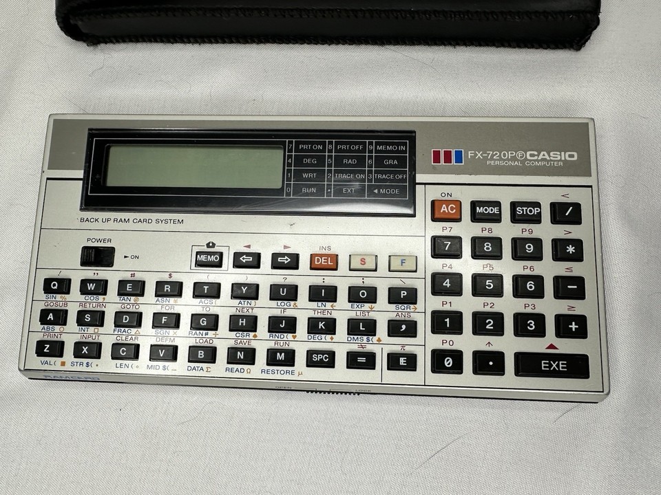 Vintage Casio FX-720P Personal Computer Calculator RamCard With Case ...