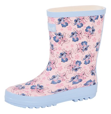 Girls Disney Stitch Wellies Rubber Wellington Boots Stitch & Angel sz 8 ...
