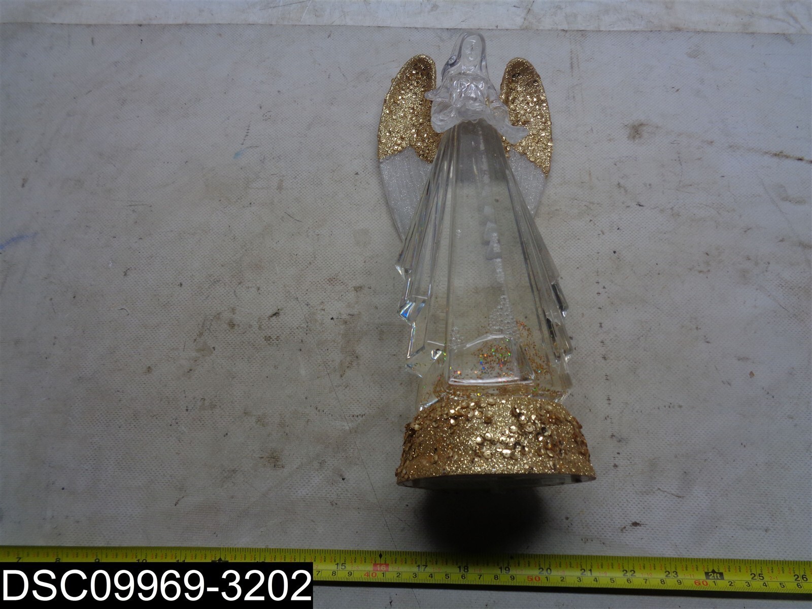 Raz Imports Star of Wonder 13" Lighted Angel With Gold Swirling Glitter ...