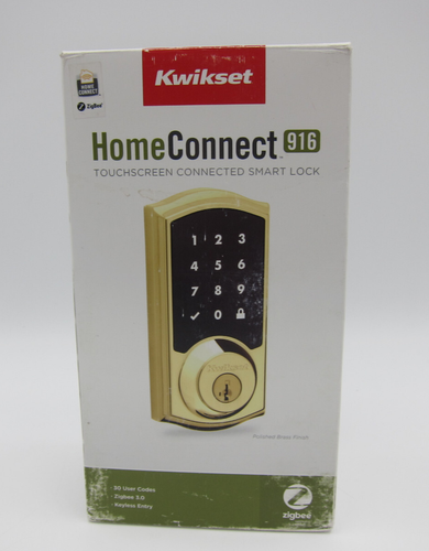 Kwikset SmartCode 916 Keyless Touchscreen Electronic Deadbolt (Polished ...
