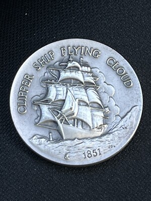 1oz + Longines .925 Silver • 1851 Clipper Ship Flying Cloud Coin ...
