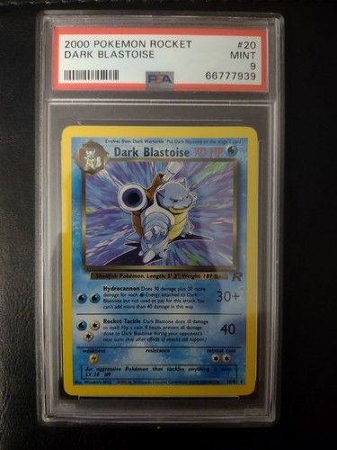 PSA 9 Slab 2000 Team Rocket Dark Blastoise 20/82 Non-Holo Unlimited ...