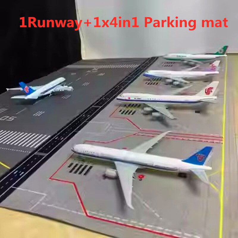 1:400 Airport Aircraft Model GSE Airport Runway + Parking Apron Rubber ...