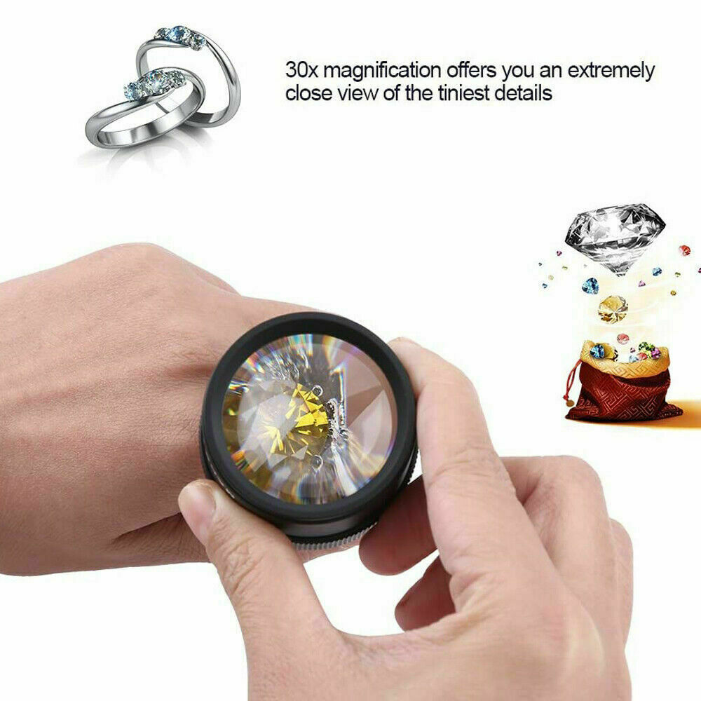 2Pcs 40X30 Magnifying Loupe Jewelry Eye Glass Magnifier Jewelers Loop ...