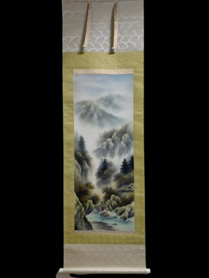 Paintings & Scrolls - Japanese Hanging Scroll Jiku Kakejiku Japan